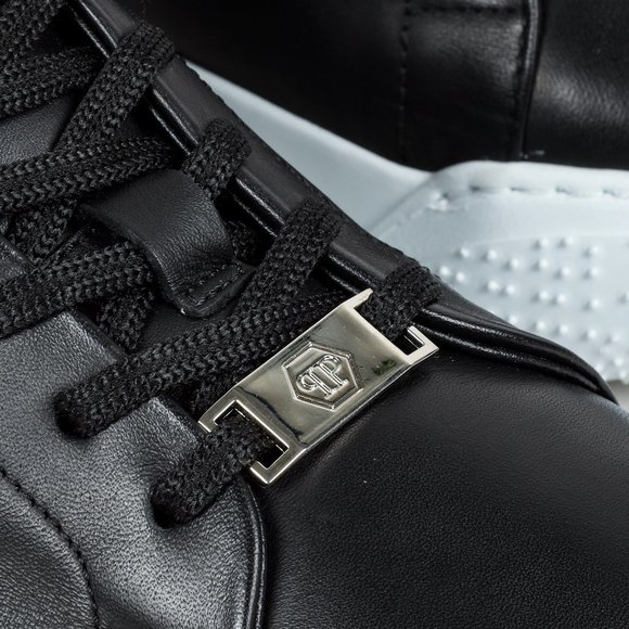 Philipp Plein | Shoes | Philipp Plein Mens Black Leather Godzilla ...